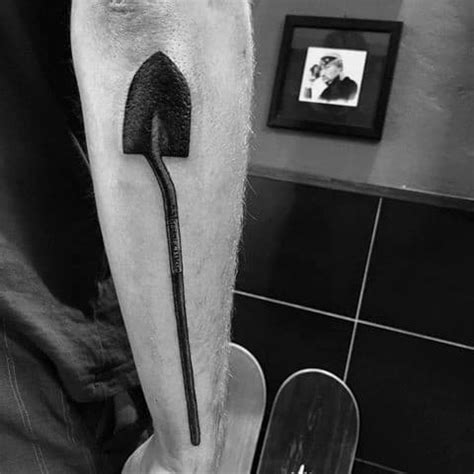 30 Shovel Tattoo Designs For Men