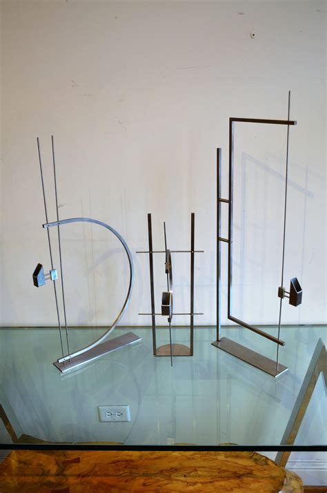 Set Of Three Candle Holders By David Zelman At 1stdibs David Zellman