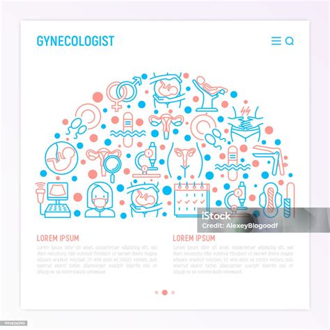 얇은 선 아이콘으로 30 원에 산부인과 개념 자 궁 난소 부인과 자 임신 초음파 생리대 테스트 배아 생리 배 란 벡터 일러스트