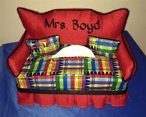 Personalize Tissue Box Couch For Classroom
