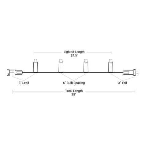 50l 5mm Led Light String 6in Bulb Spacing S4 Lights
