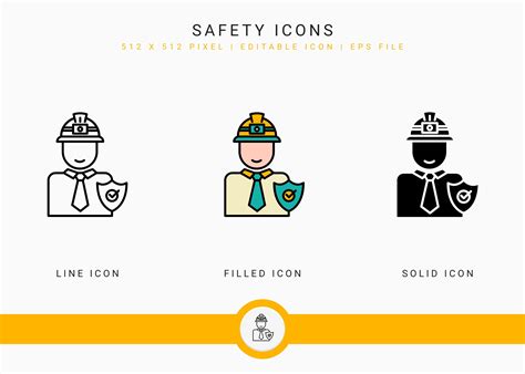 Safety Icons Set Graphic By Liara Studio · Creative Fabrica