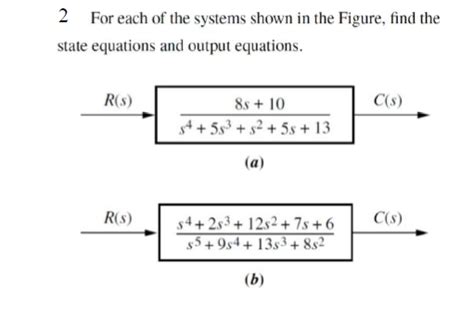 Solved For Each Of The Systems Shown In The Figure Find Chegg Com