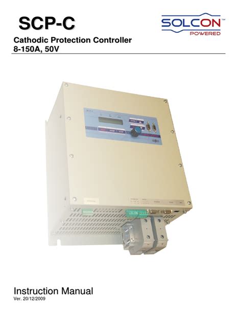 Scp C Instruction Manual 2009 Pdf Corrosion Power Supply