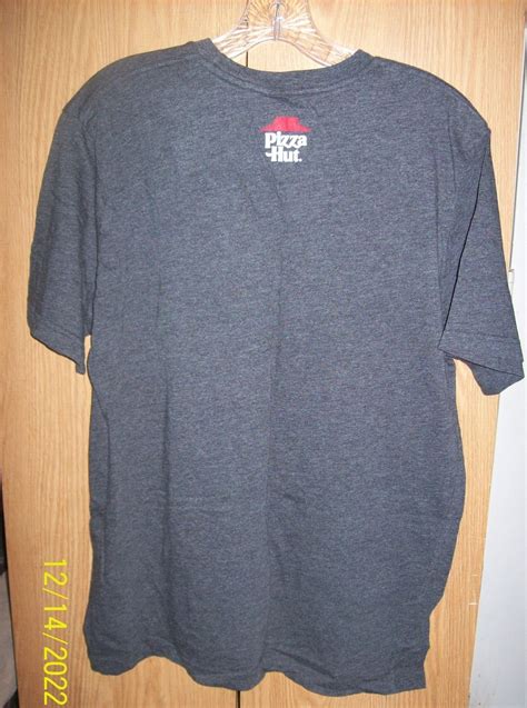 Uni Sex Pizza Hut Best Served Hut Short Sleeve Gray Gem