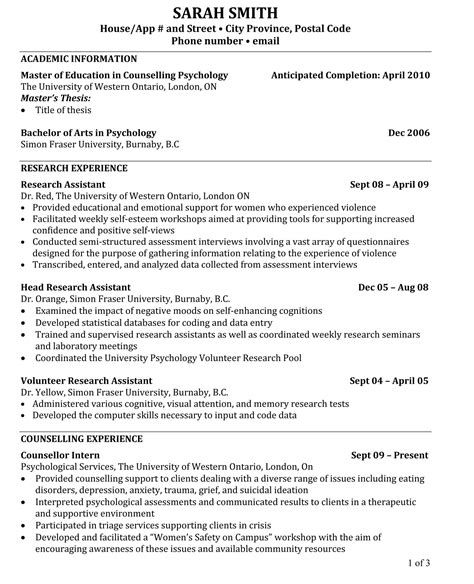 Academic Cv Template Examples Best Format Amp Tips Riset