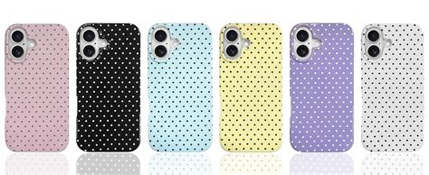 Yeddabox For Iphone 16 Case Cute Polka Dot Phone Case Soft