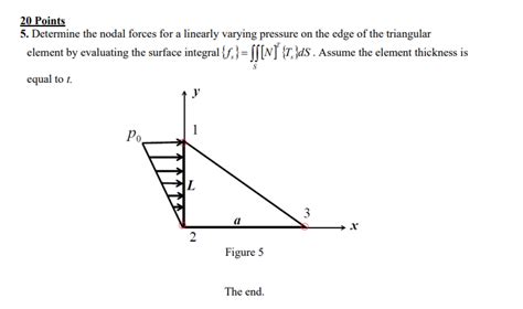 Solved 20 Points 5 Determine The Nodal Forces For A