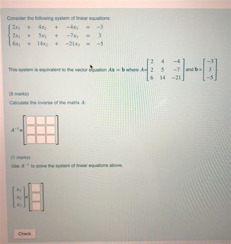 solved consider the following system of linear equations