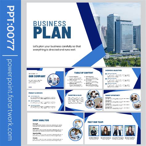 เทมเพลต Powerpoint นำเสนอแผนธุรกิจ สีน้ำเงิน มินิมอลสวยๆ 0077 เทมเพลต Powerpoint สวยๆ