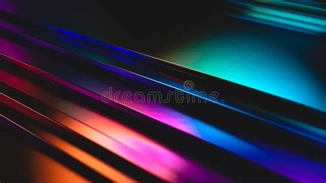 Abstract Dark Background With Colored Lines Generative Ai Stock
