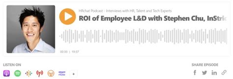 Stephen Chu Roi Of Employee Development The Hr Gazette And Hrchat