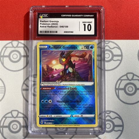 New Cgc 10 Radiant Greninja 046189 Astral Radiance Shiny Holo Rare