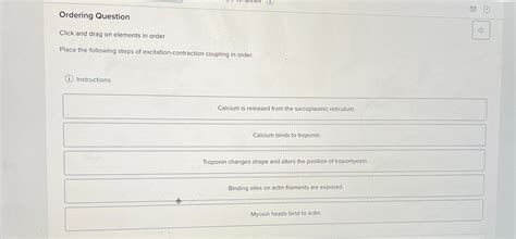 Solved Ordering Questionclick And Drag On Elements In
