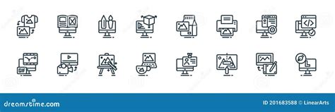 Linear Animation Icon From Cinema Outline Collection Thin Line Animation Vector Isolated On