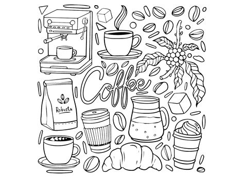 34 Páginas Para Colorear De Café Gratis E Imprimibles Para Niños Y Adultos