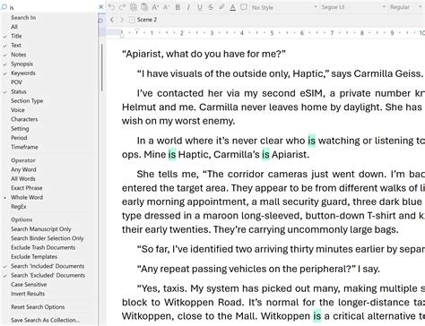 the search function doesn t work scrivener for macos literature