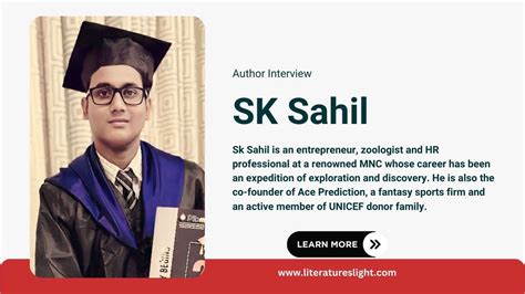 author interview sk sahil literatureslight publishing