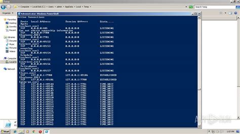 Analysis Anyrun Netstat Ps1 Md5 F422a6defa93be8b714b52624a8845c6 Malicious Activity