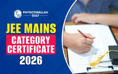 JEE Mains Category Certificate Avoid Mistakes In Upload Verification