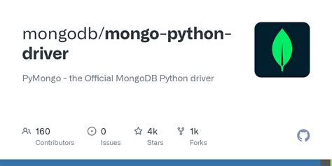 GitHub Mongodb Mongo Python Driver PyMongo The Official MongoDB