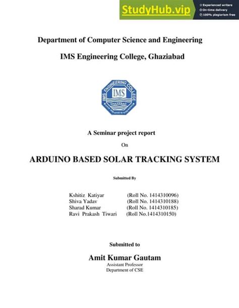Arduino Based Solar Tracking System Pdf