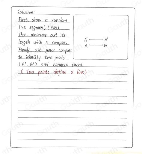 Solved Instructions Draw A Segment Ab On Your Paper Then Construct A