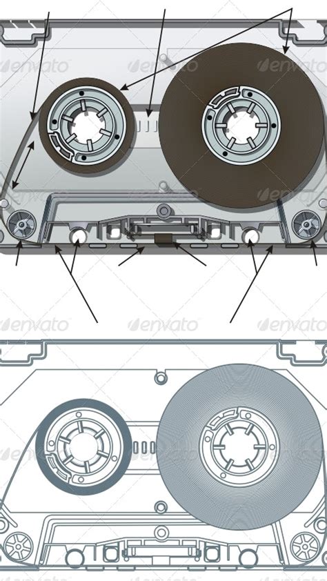 Vector Compact Cassette Vectors Graphicriver