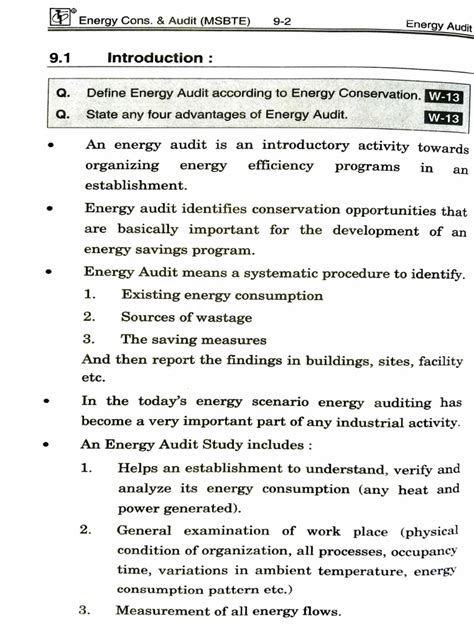 Energy Audit Info Reference From Tech Max Book Pdf Audit Energy