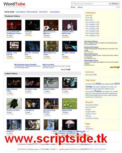 Wordpress Youtube Teması Wm Scripti Scripti Script Indir Php