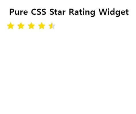 해피cgi Cgimall Pure Css Star Rating Widget