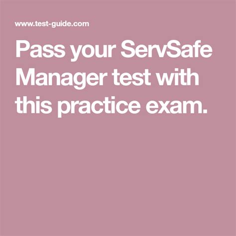 Servsafe Practice Test With Answers Servsafe Manager Practic