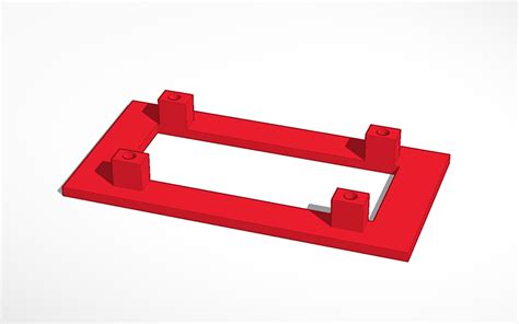3d design 7 segment led backpack bezel adafruit tinkercad