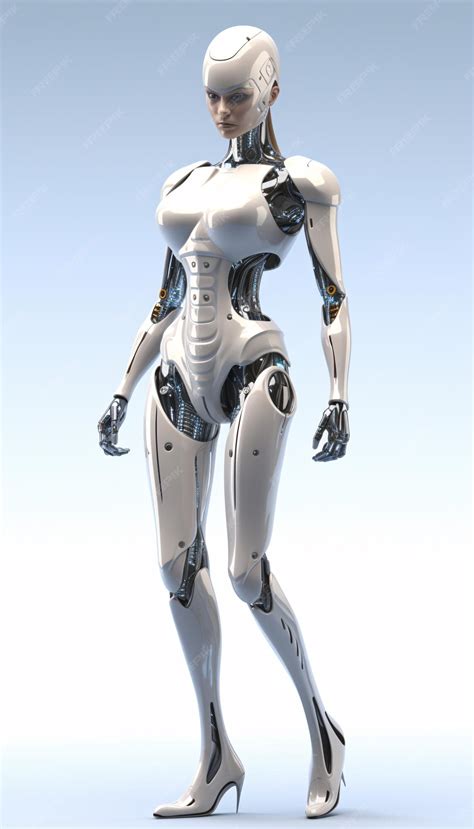Premium Photo Anthropomorphic Robot Portrait Of Cyborg Girl Humanoid