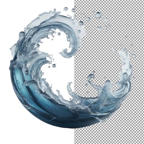 Premium Psd Sculpted Serenity 3d Isolated Waveform On Transparency
