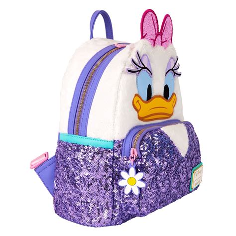 Loungefly Disney Daisy Duck Plush Sequin Mini Backpack Circle Of Hope