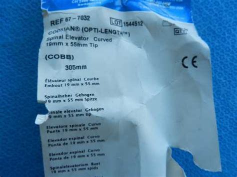 Codman Symmetry Surgical 19 X 55mm Cobb Elevator 67 7032 New Ringle