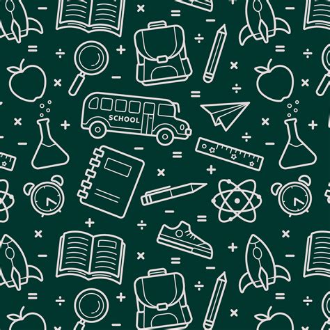 Premium Vector School Pattern Background