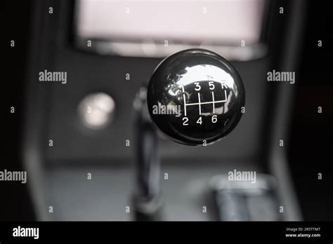 6 Speed Stick Shifter Shows All The Positions For Each Gear Of The Manual Transmission Stock