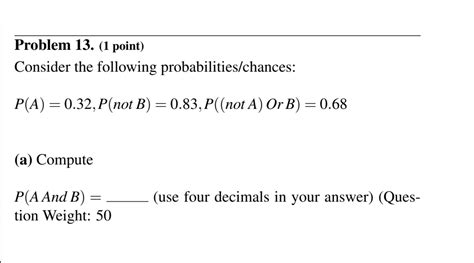 Solved Problem 13 1 ﻿point Consider The Following