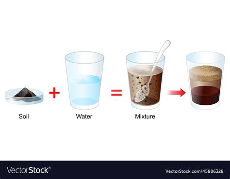 Soil Particles Separation Experiment Royalty Free Vector