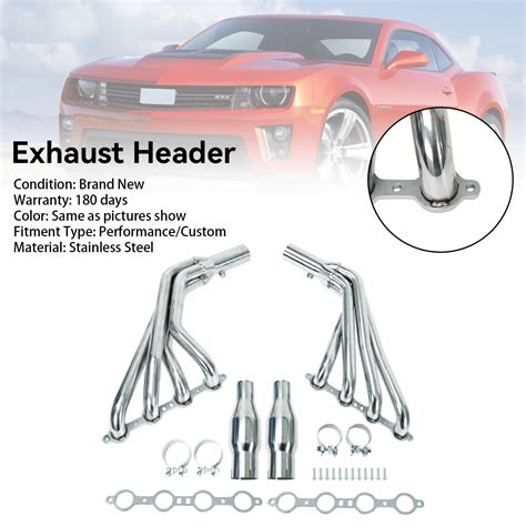 Long Tube Stainless Manifold Headers Fit for Chevy Camaro SS LS3 6.2L V8 2010-2015 - Walmart.com