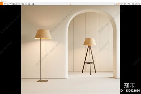 Areti侘寂风落地灯su模型下载【id 1130423820】 知末su模型网