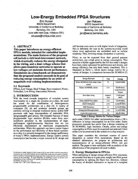 PDF Low Energy Embedded FPGA Structure DOKUMEN TIPS