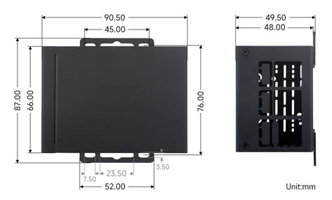 Industrial Grade Metal Case D For Raspberry Pi 5 Larger Space Wall