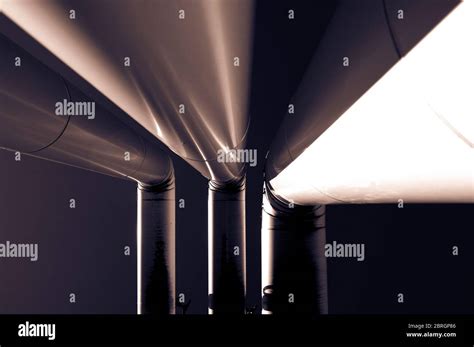 Pipeline And Pipe Rack Of Petroleum Industrial Plant Offshore Industry Oil And Gas Production