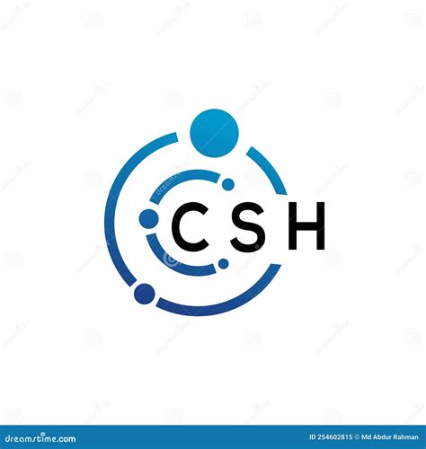Csh Letter Logo Design On White Background Csh Creative Initials