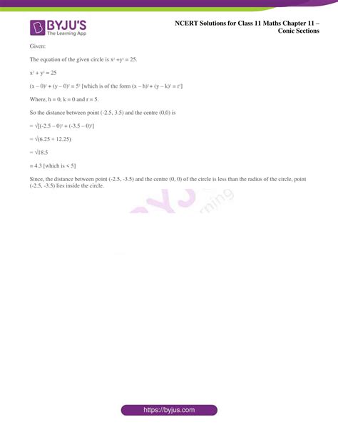 Ncert Solutions For Class 11 Maths Exercise 111 Chapter 11 Conic Sections