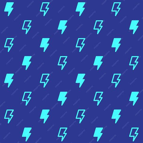 Premium Vector Lightning Bolt Vector Seamless Pattern