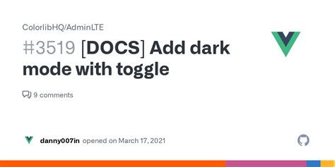 [docs] add dark mode with toggle · issue 3519 · colorlibhq adminlte